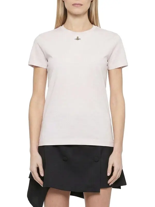 VIVIENNE WESTWOOD Orb Logo Cotton T-shirt - Violet