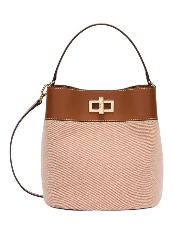 Furla And Canvas Handbag - Leather