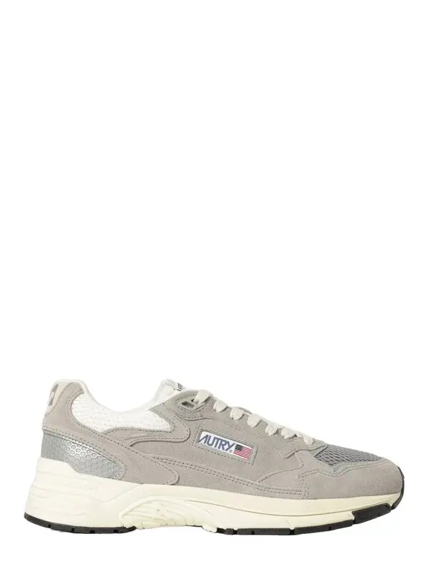 AUTRY Hyperway Bi Leather And Mesh Low-top Sneakers - Silver