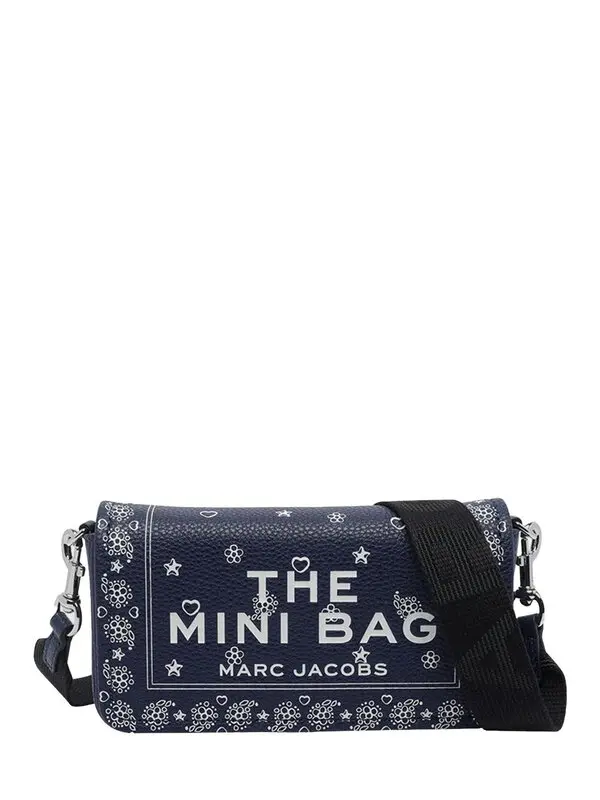 Marc Jacobs Mini Bag Printed Grained Leather Crossbody - Blue