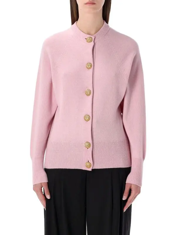 Balmain Ribbed Cardigan - Pink