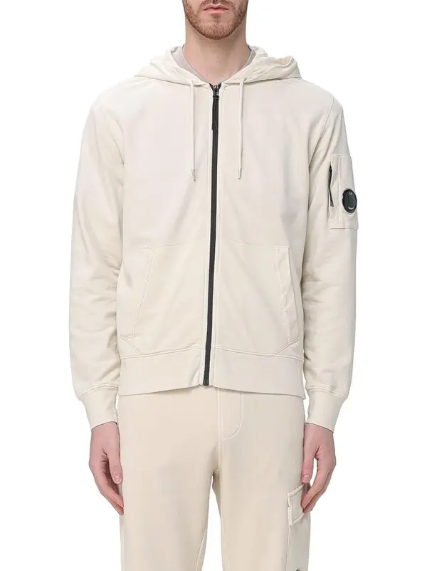 C.P. COMPANY Light Cotton Fleece Hoodie - Brown