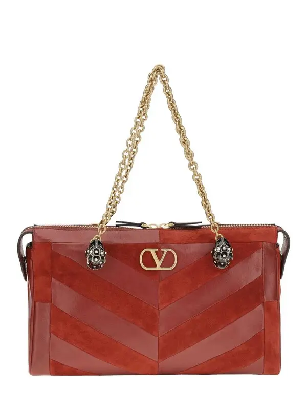 Valentino Garavani Panthea Shoulder Bag - Red