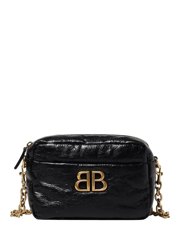 Balenciaga Quilted Leather Chain Bag - Black