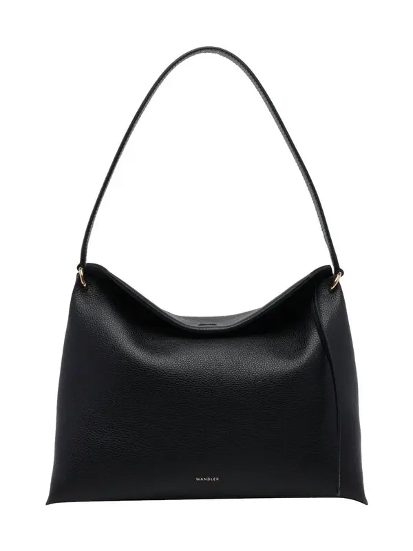WANDLER Penelope Small Calf Leather Shoulder Bag - Black