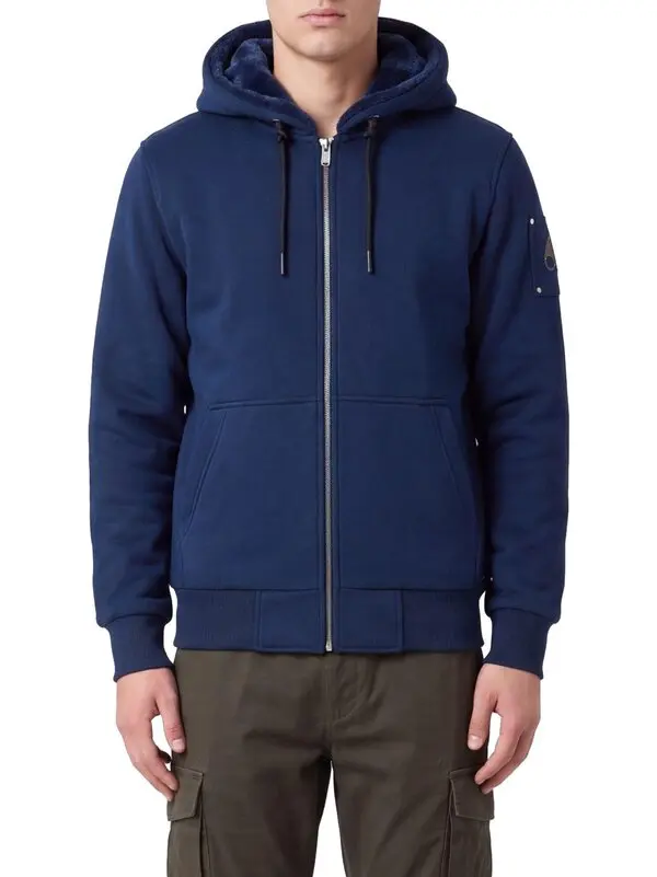 Moose Knuckles Full Zip Hoodie - Blue