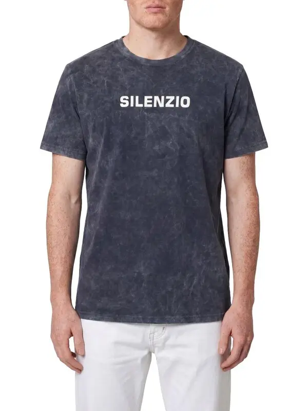Aspesi Cotton T-shirt With Slogan - Navy