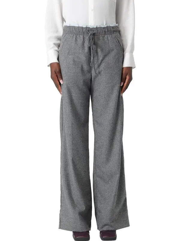 MASON'S Tailored Wide-leg Trousers - Grey