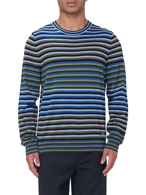 Paul Smith Striped Pullover Sweater - Blue