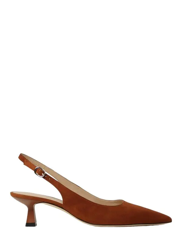 STUART WEITZMAN Suede Slingback Pumps - Leather