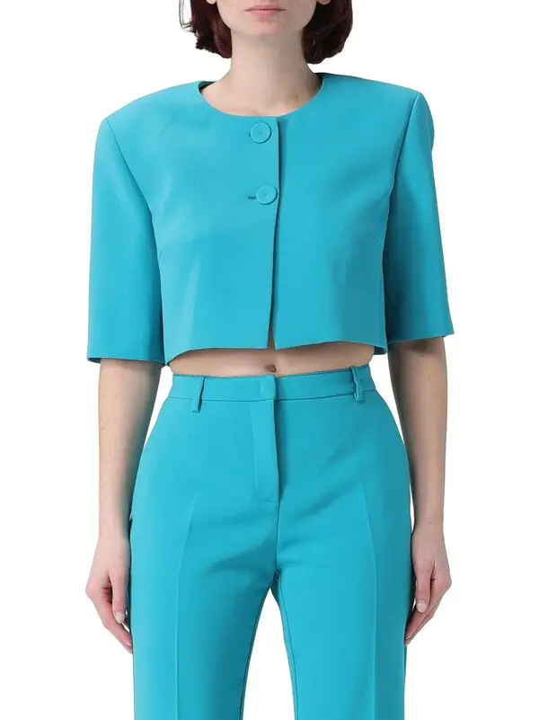 Pinko Cropped Button-detailed Jacket - Green
