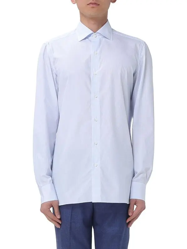 LUIGI BORRELLI Classic Striped Cotton Shirt - Multicolor