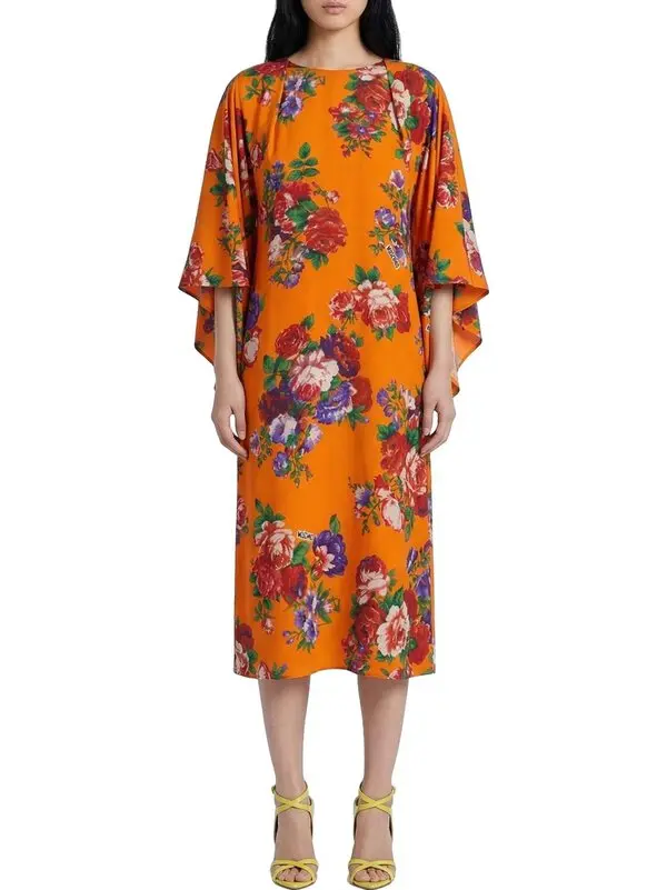 Moschino Printed Jersey Kaftan Dress - Multicolor