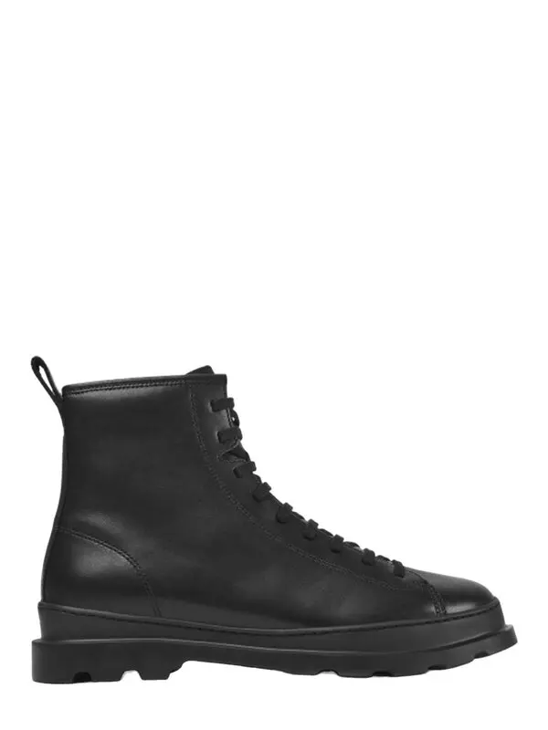 Camper Brutus Ankle Boots In Full-grain Calfskin - Black