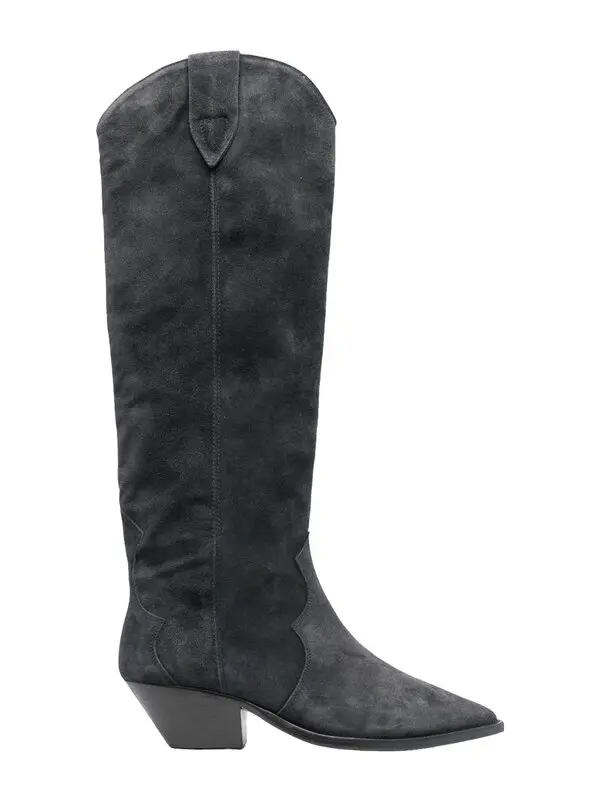 Isabel Marant Étoile Suede Knee-high Boots - Black