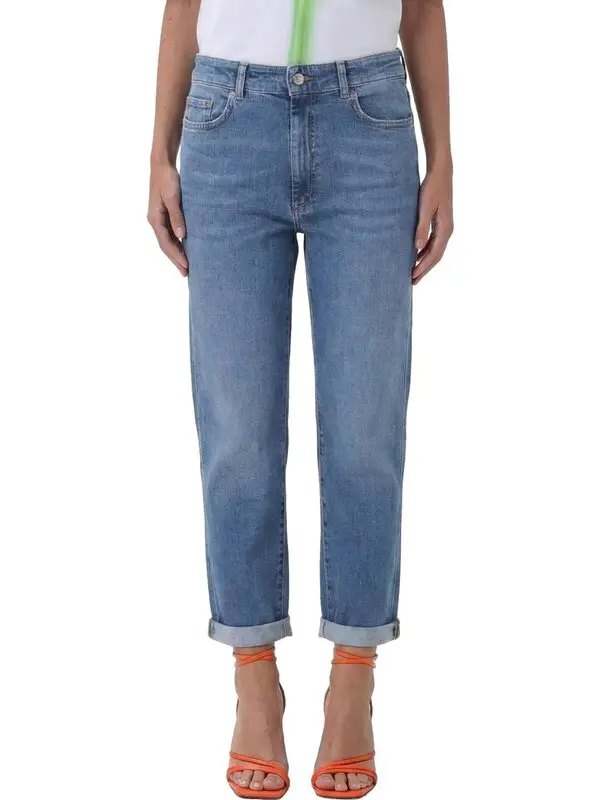 Sportmax Cropped Stretch Denim Jeans - Blue