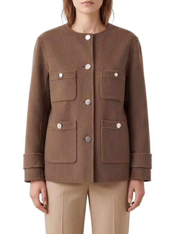 Max Mara Virgin Wool Single-breasted Coat - Brown