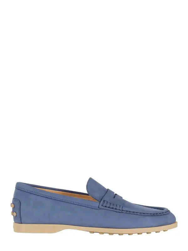 TOD'S T Timeless Nubuck Loafers - Blue