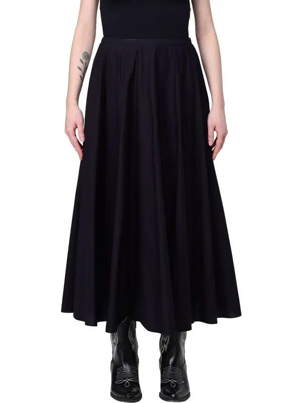 FORTE_FORTE Cotton Full Skirt - Blue