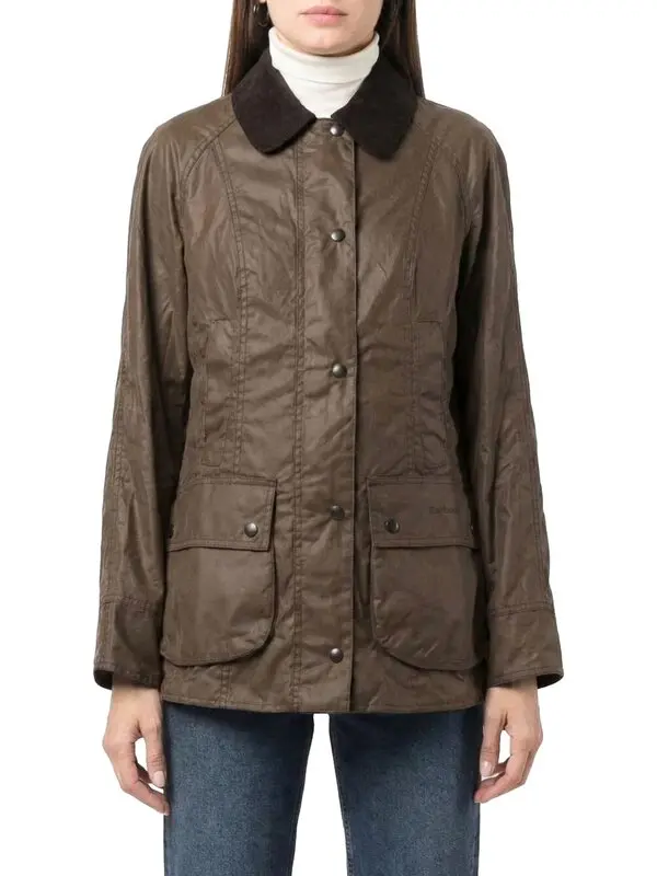 Barbour Waxed Cotton Beadnell Jacket - Brown