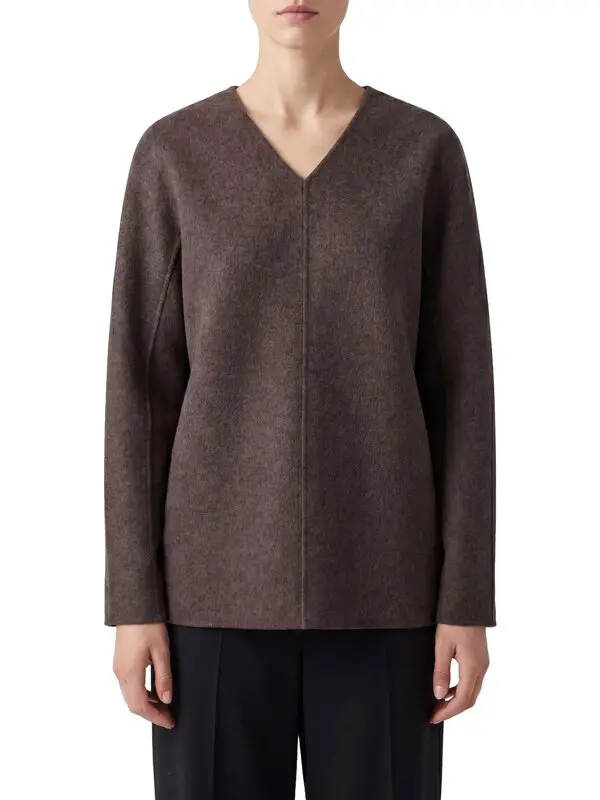 Max Mara V-neck Long Sleeve Jumper - Brown
