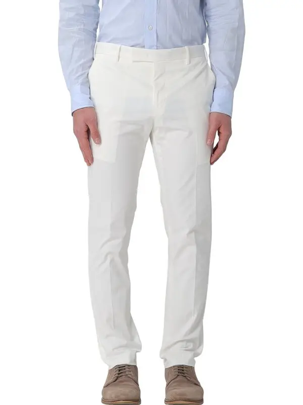 PT TORINO Gabardine Tailored Trousers - White
