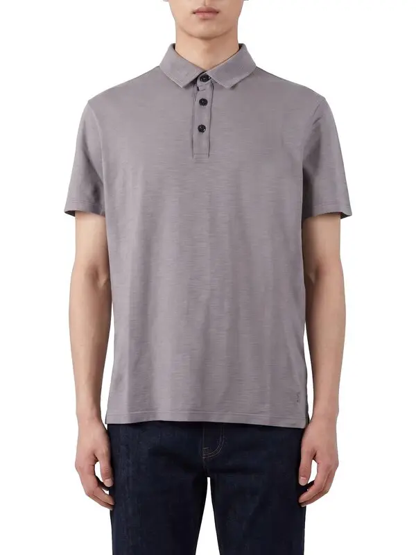 DONDUP Basic Cotton Polo Shirt - Grey