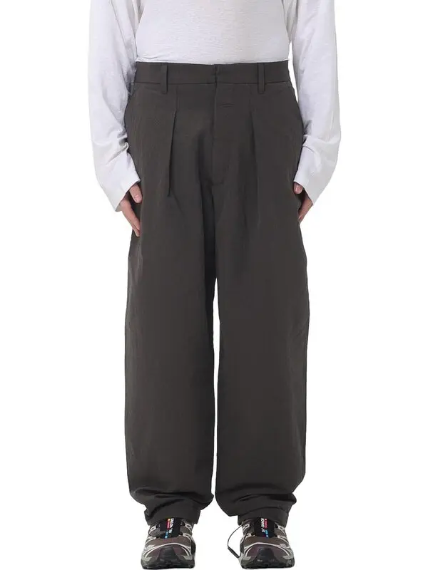 RANRA Cotton Blend Wide-leg Trousers - Black