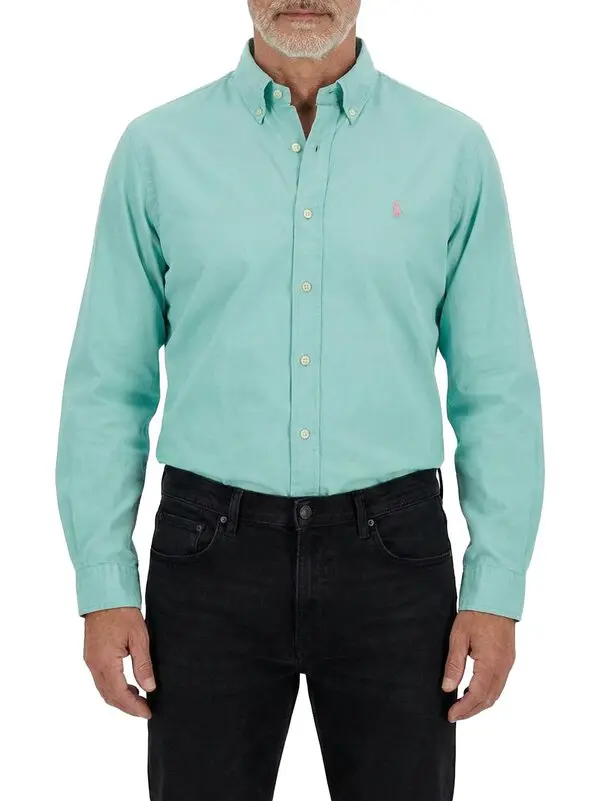 Polo Ralph Lauren Cotton Shirt With Logo - Green
