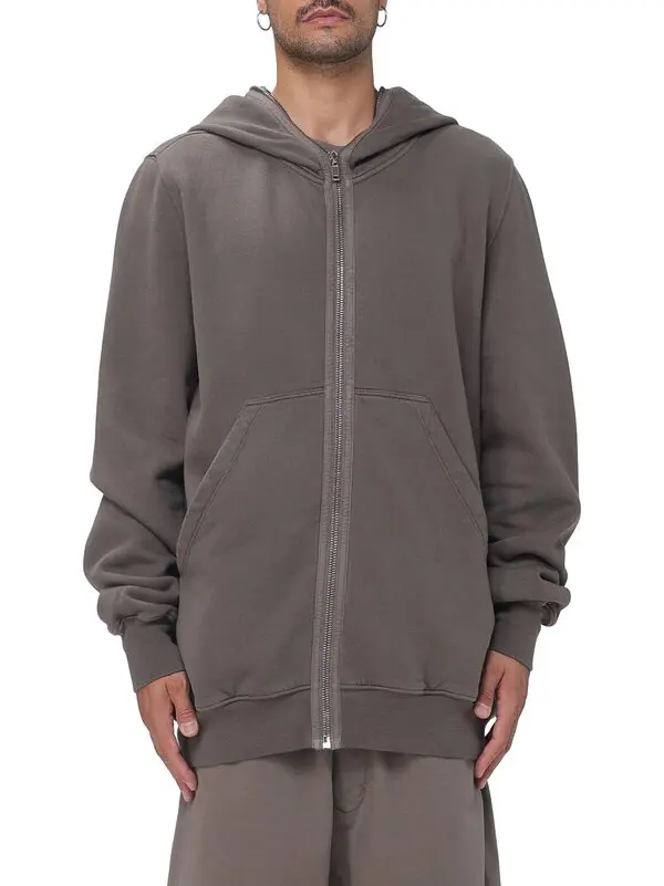 Rick Owens Zip-up Hooded Sweatshirt - Grey