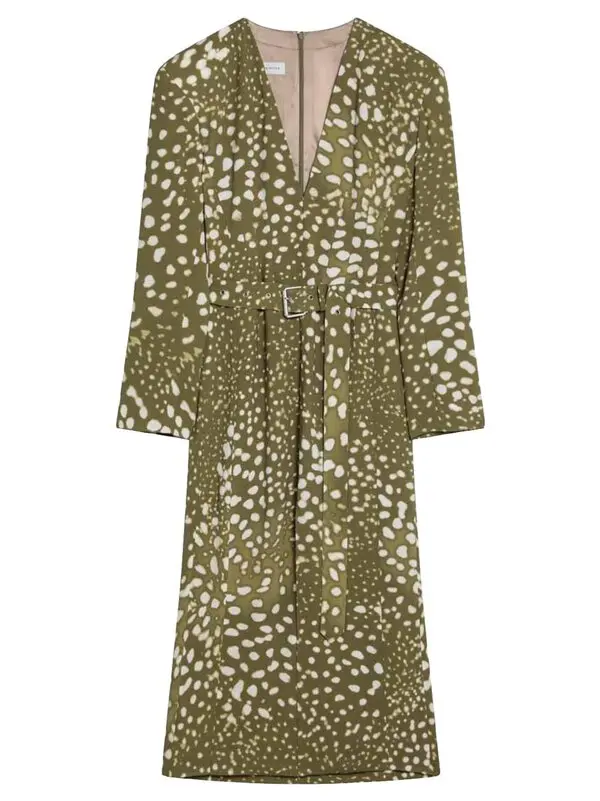 Dries Van Noten Printed Midi Dress - Green