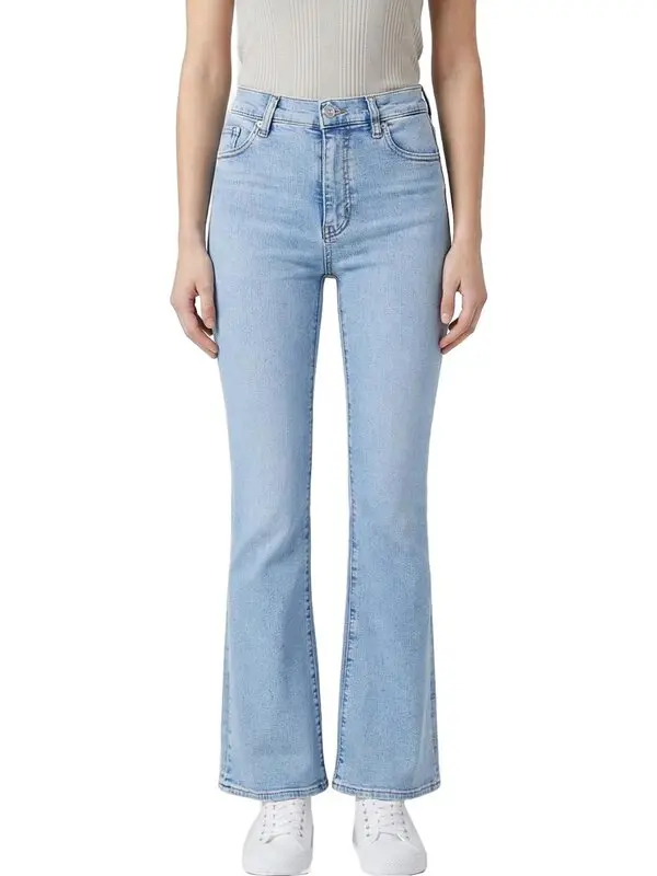 FRAME Light Wash Flared Jeans - Blue