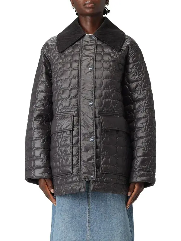 GANNI Quilted Jacket - Grey