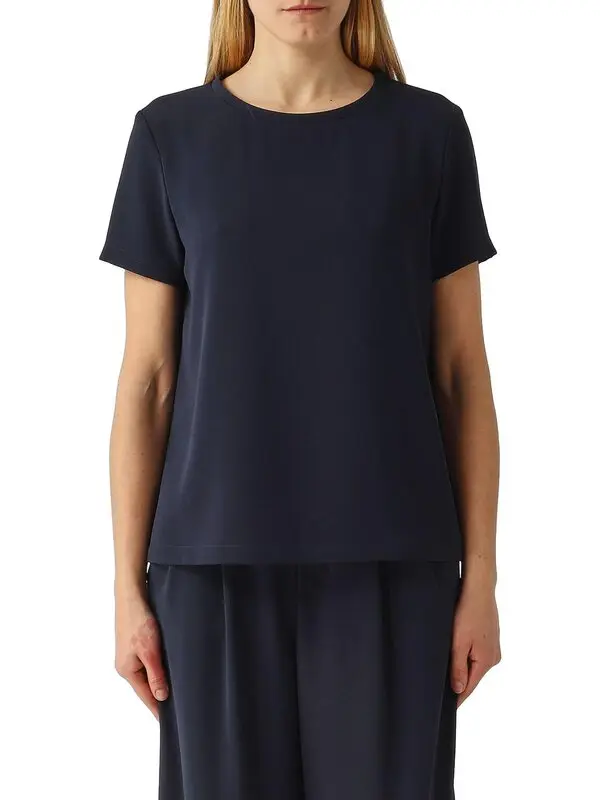 Max Mara Crêpe Top - Navy