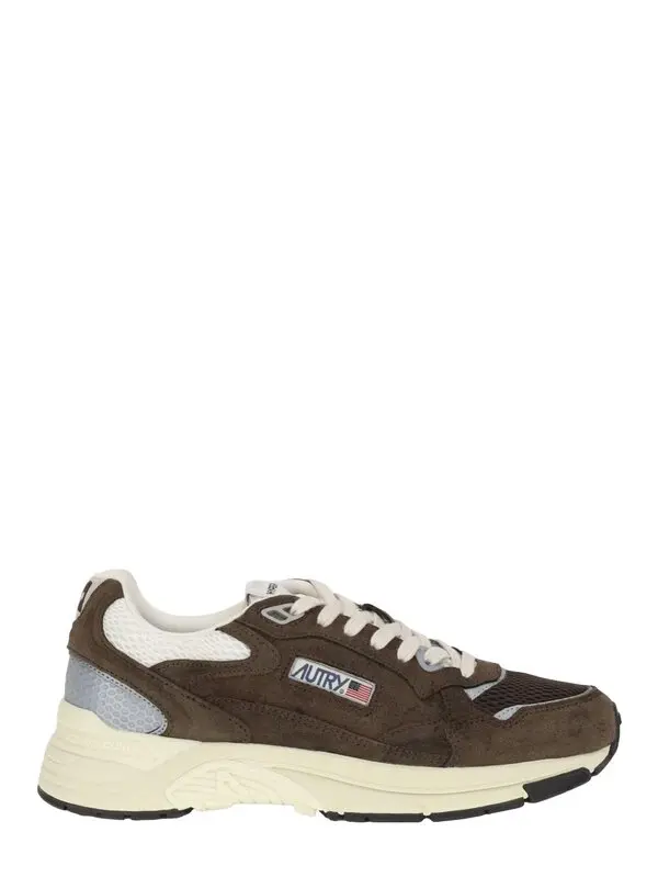 AUTRY Hyperway Bi Leather And Mesh Low-top Sneakers - Pink