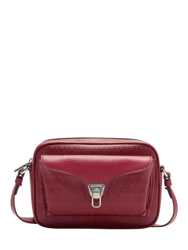 COCCINELLE Monogram Mini Bag - Burgundy