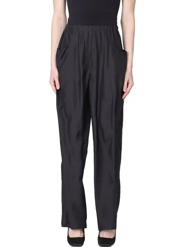 Ter Et Bantine Silk Wide-leg Trousers - Black