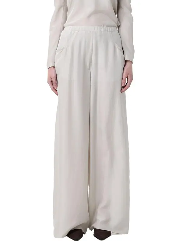 Ter Et Bantine Silk Wide-leg Trousers - Ivory