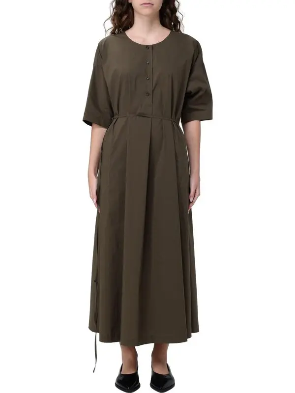 Aspesi Cotton Poplin Midi Dress - Olive