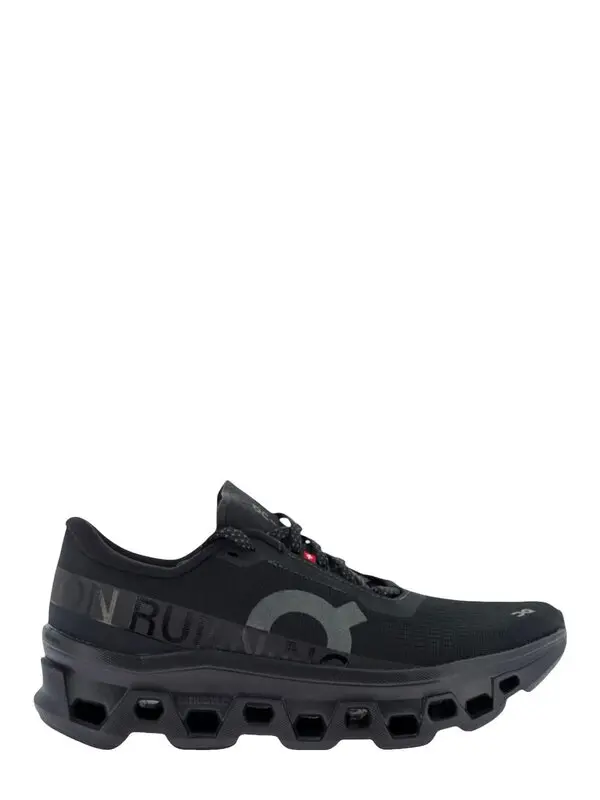 On Cloudmonster Mesh Lace-up Sneakers - Black