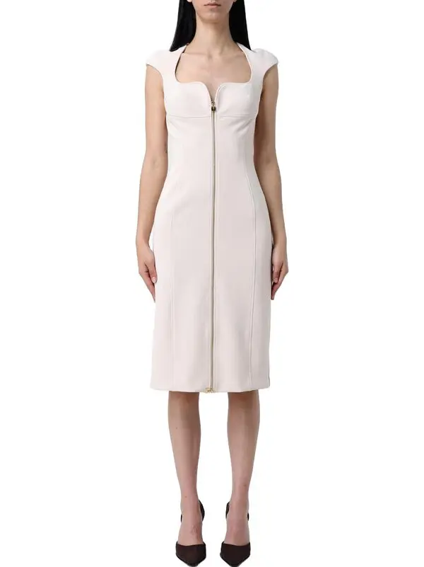 Elisabetta Franchi Corset Midi Dress - Beige
