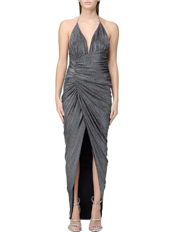 Alexandre Vauthier Halterneck Maxi Dress - Silver