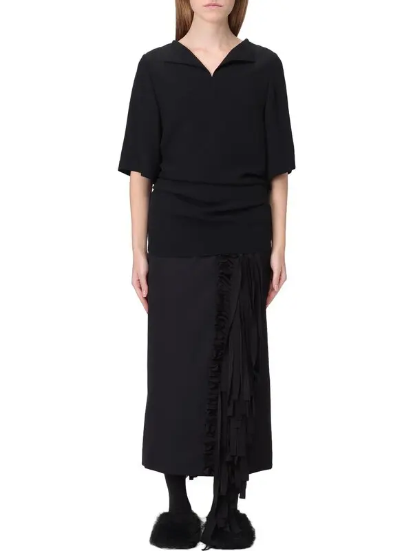 Carven Collared T-shirt - Black