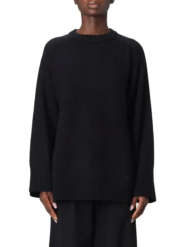 LOU LOU STUDIO Ribbed Crew Neck Pullover - Black
