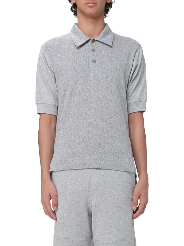 Dries Van Noten Basic Short Sleeve Polo Shirt - Grey