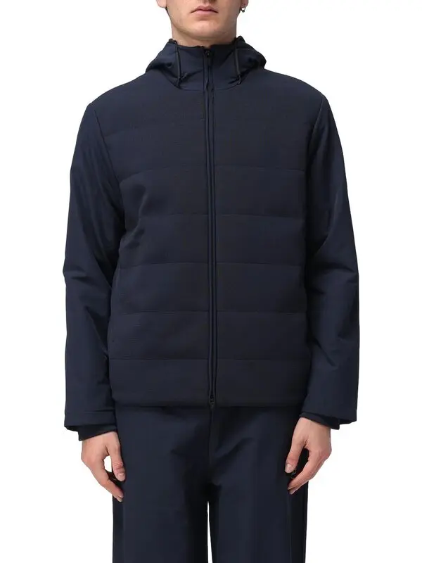 EA7 Quilted Zip-up Jacket - Blue