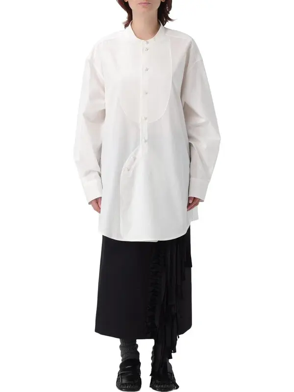 Carven Band Collar Shirt - White