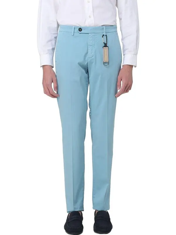 MANUEL RITZ Stretch Cotton Chino Trousers - Navy