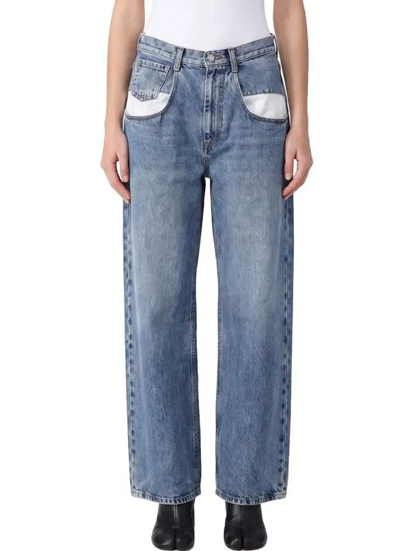 MAISON MARGIELA High-waisted Wide-leg Jeans - Denim