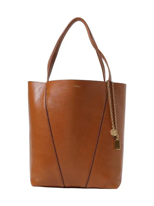 Chloé Leather Tote Bag - Beige